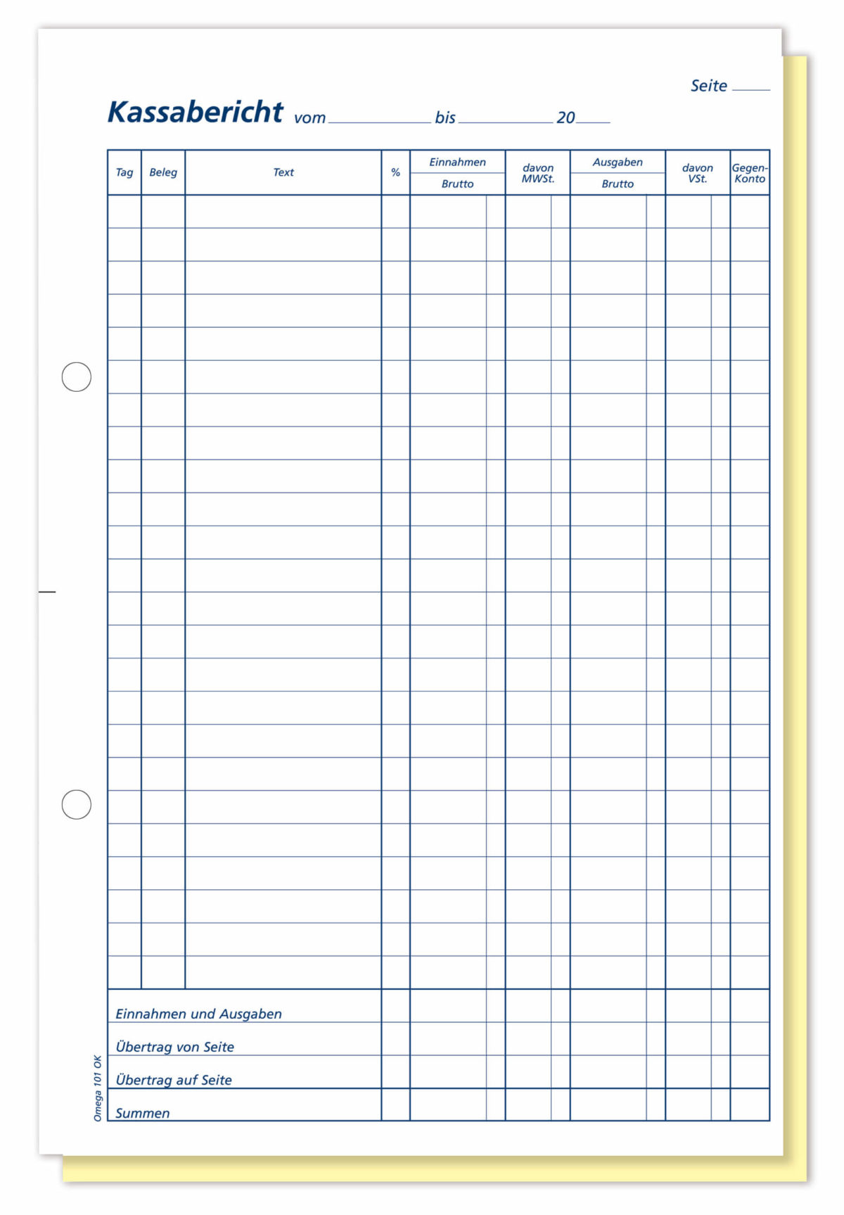 Kassa Ein-/Ausgang 926 OK - OMEGADruck