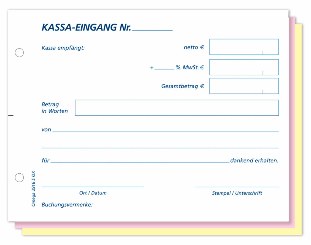 Kassa Ein-/Ausgang 926 OK - OMEGADruck